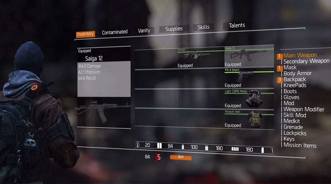 The Division Guide: How to Save Space in Your Inventory